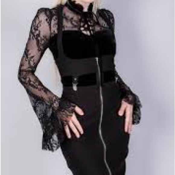 Killstar | Tops | Killstar Poison Fang Gothic Velvet Lace Top | Poshmark